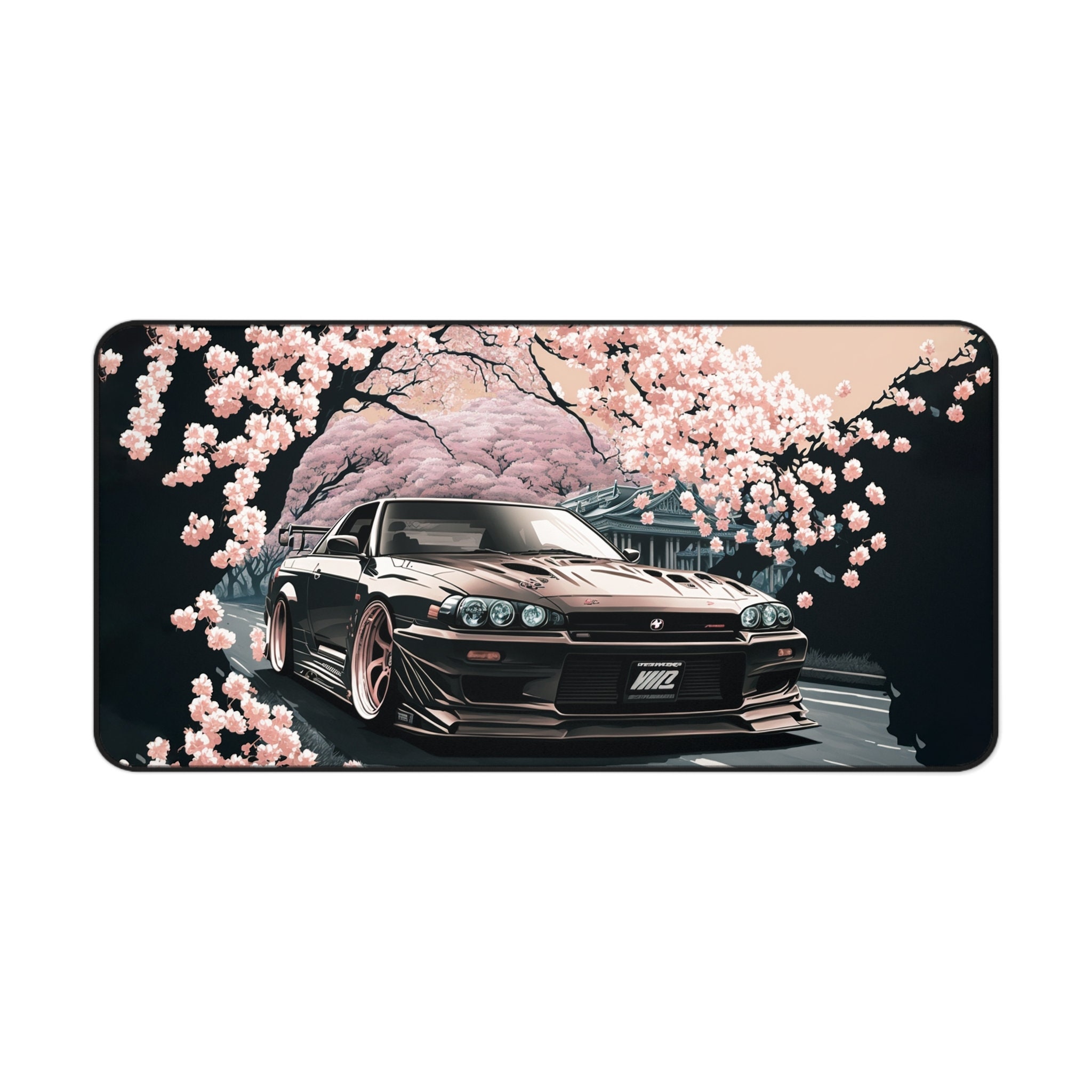 Nissan Skyline GTR Desk Mat, XXL Gaming Mouse Pad, Cherry Blossoms With ...