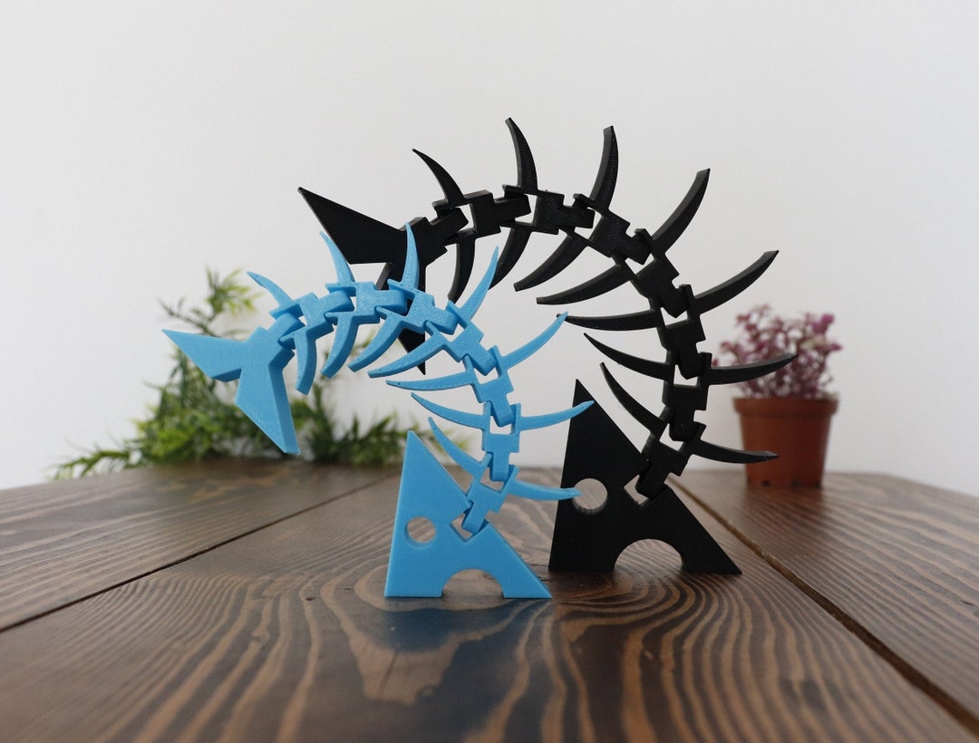 Fidget Flexi Fish Skeleton • Sensory Articulated Cute Animal Toy • 3d ...