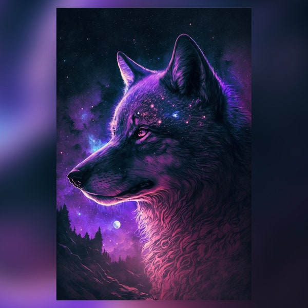 Wolf Poster - Etsy