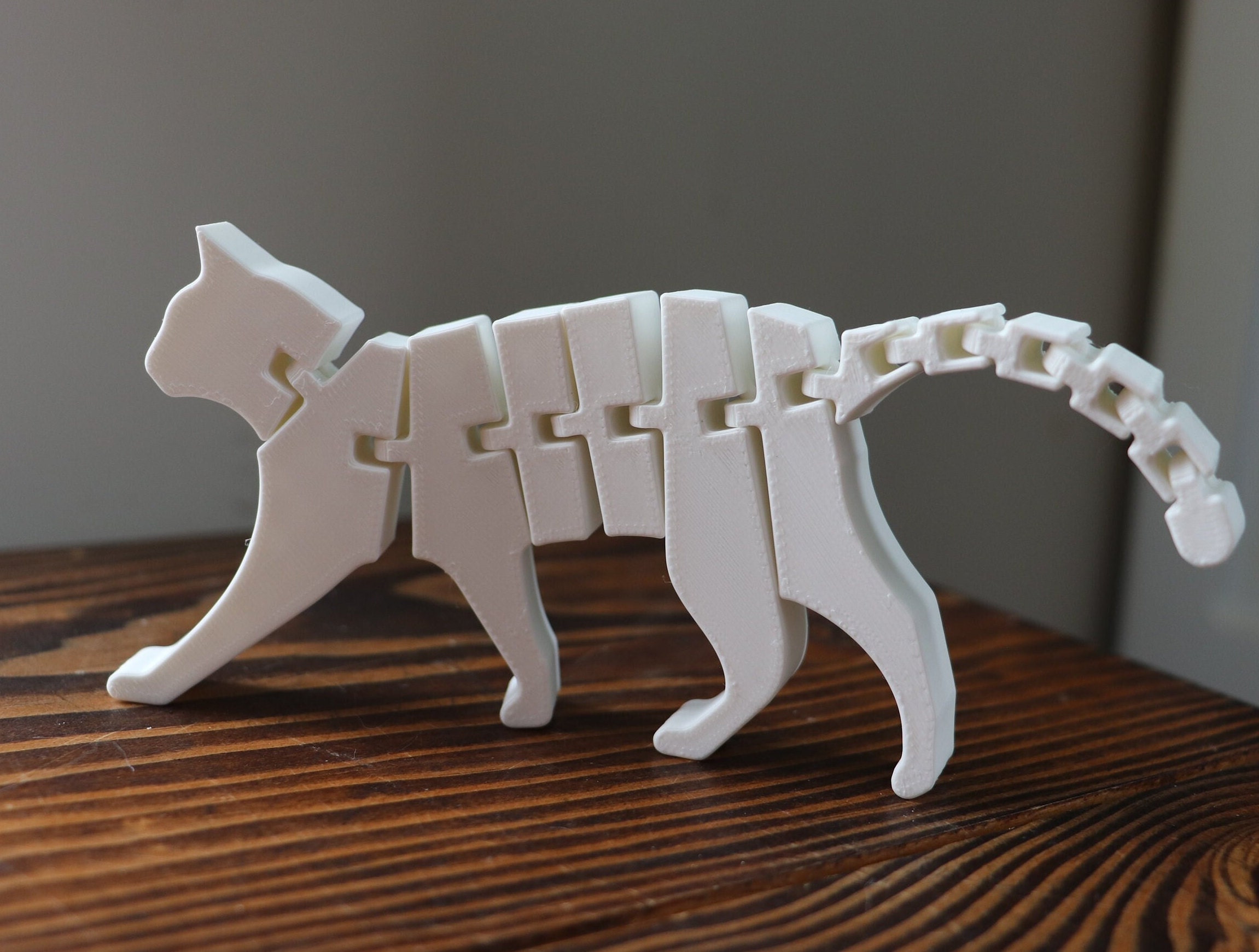 Fidget Flexi Cat Sensory Articulated Cute Kitten Toy 3d Printed Animal ...