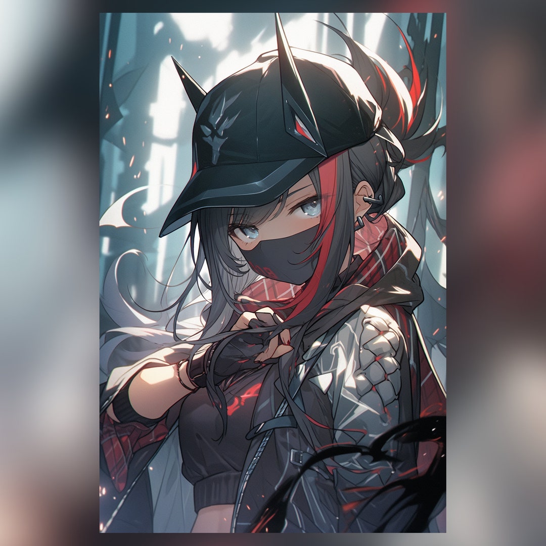 Anime Girl Poster Akali Art Print Streetwear Wall Art - Etsy