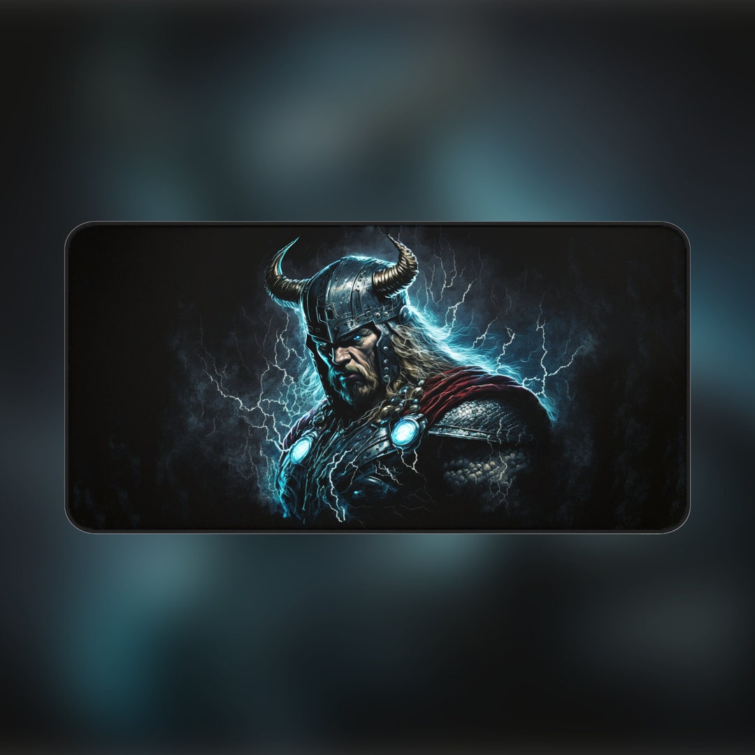Thor Desk Mat, XXL Gaming Mouse Pad, Lightning God Mouse Pad, Asgard ...