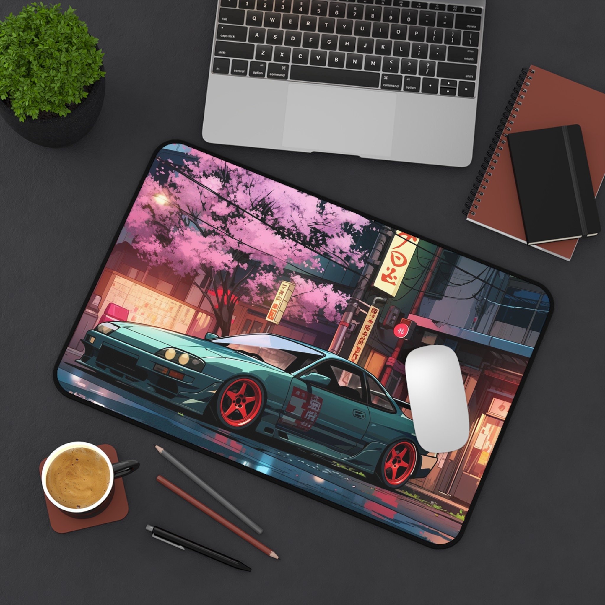 Japan Ride Desk Mat, XXL Gaming Mouse Pad, Car Aesthetic Mousepad, Teal ...