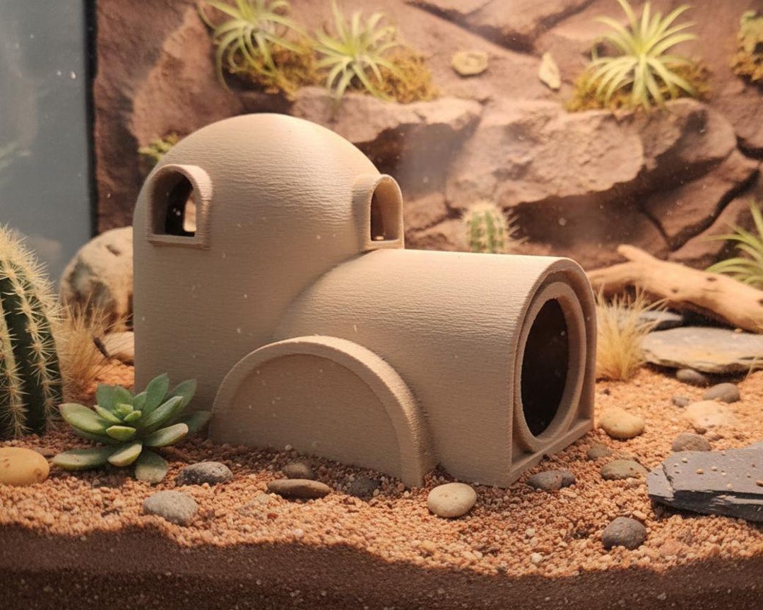 Desert Dome Reptile Hide | Arid Bioactive Terrarium Decor | Sandstone ...