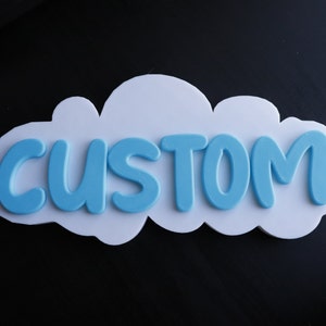 Cloud Shape Baby Name Plate • 3d Printed Gift • Custom Nursery Newborn ...