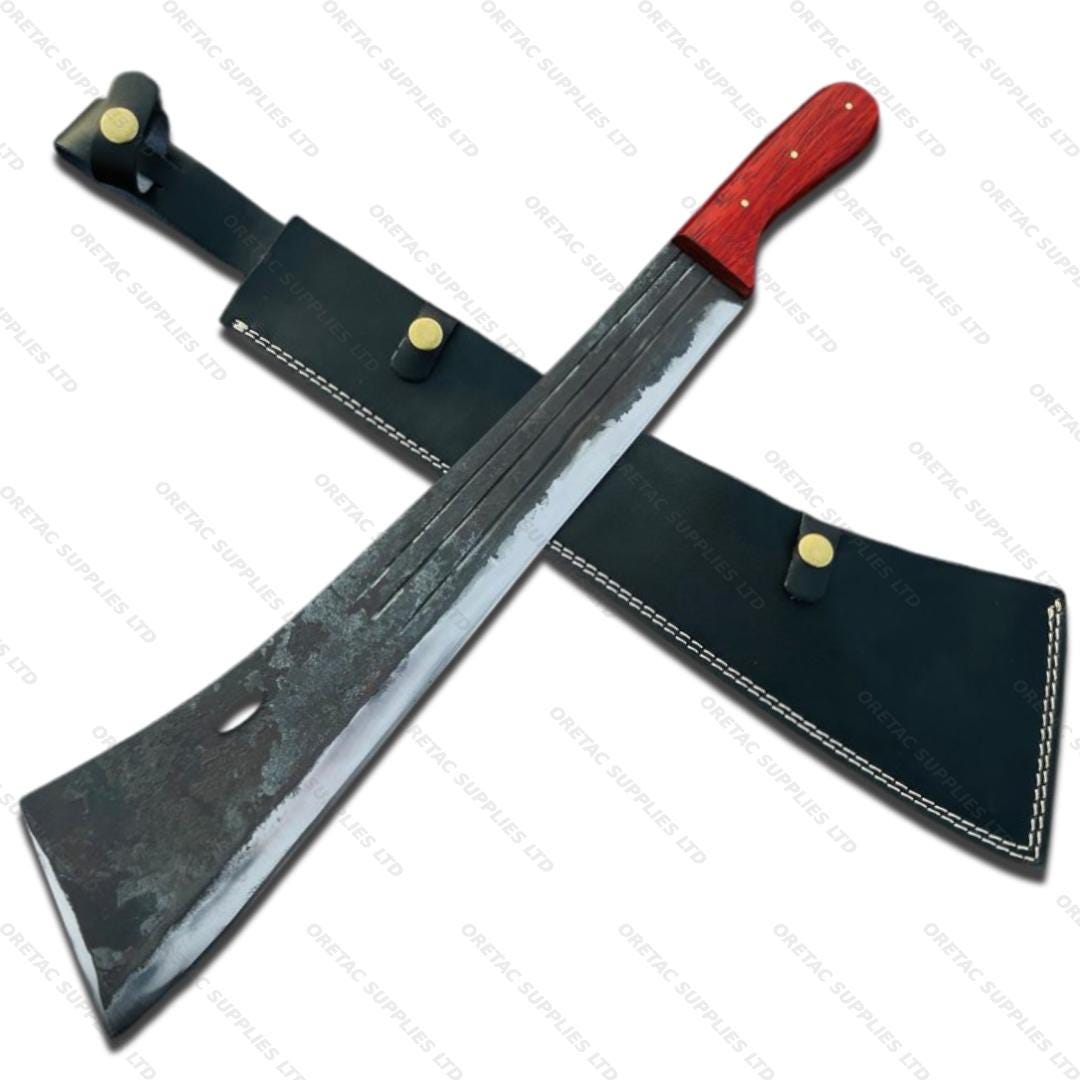 Full Tang PUBG Machete Replica Knife With Sheath Realistic Battle Worn ...