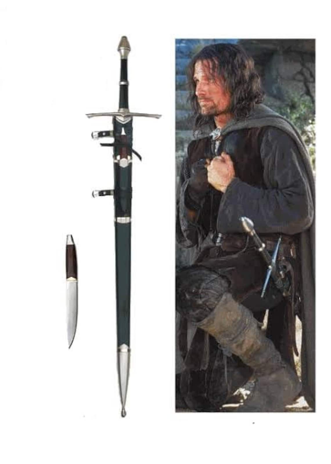 Strider Ranger Sword of Aragorn LOTR | Etsy