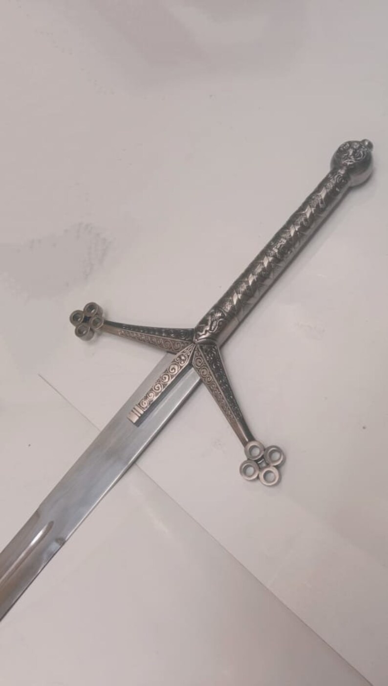 440 Espada escocesa Claymore de acero forjado con placa - Etsy España