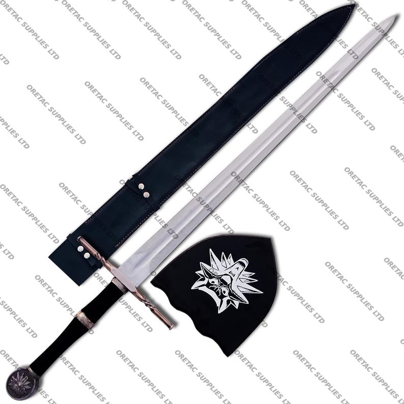 Witcher Geralt's Replica Sword Movie Version OB Wall Plaque & Scabbard Witcher Sword Witcher ...