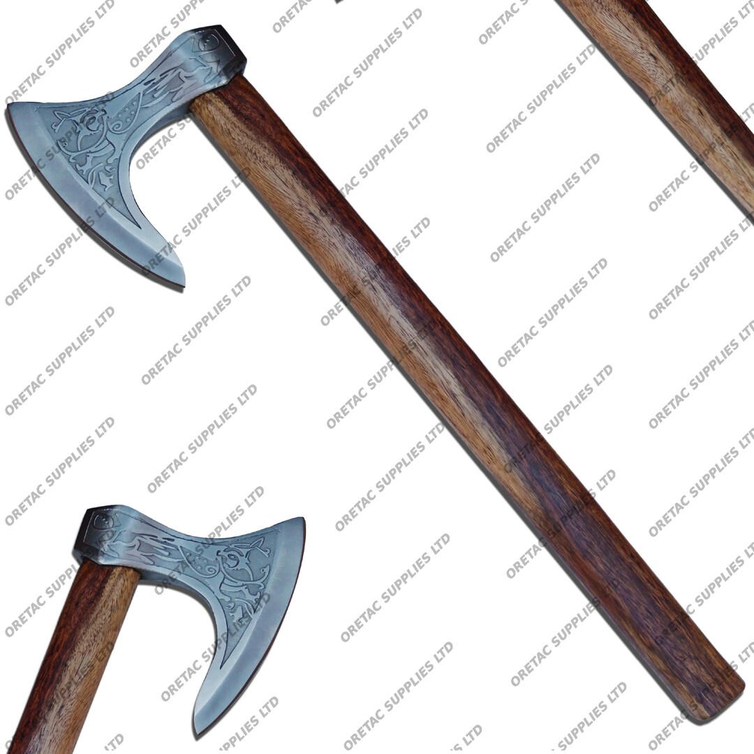 2181 Hand-forged Functional Viking Axe W/ Sheath as Camping Axe ...