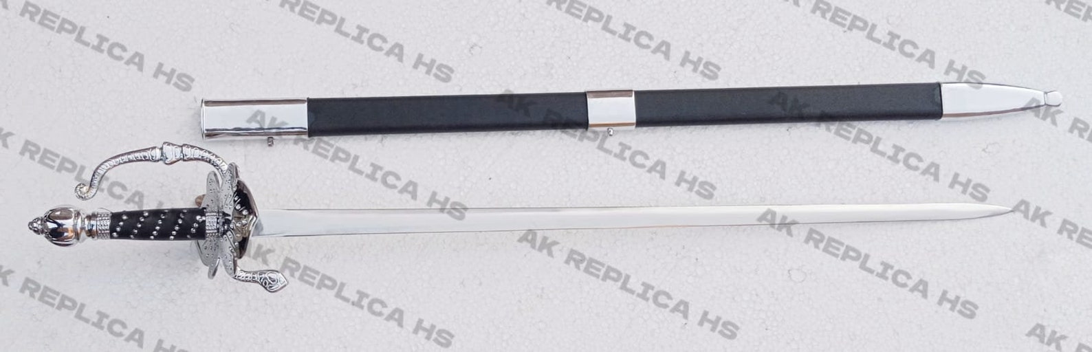 Full Tang 1095 Forged Steel Legend Of Zorro Sword With Scabbard Zorro Rapier Sword Full Tang
