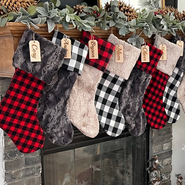 Plaid Stocking - Etsy