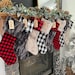 Buffalo Check Stocking, Plaid Christmas Stocking, Personalized Fur ...
