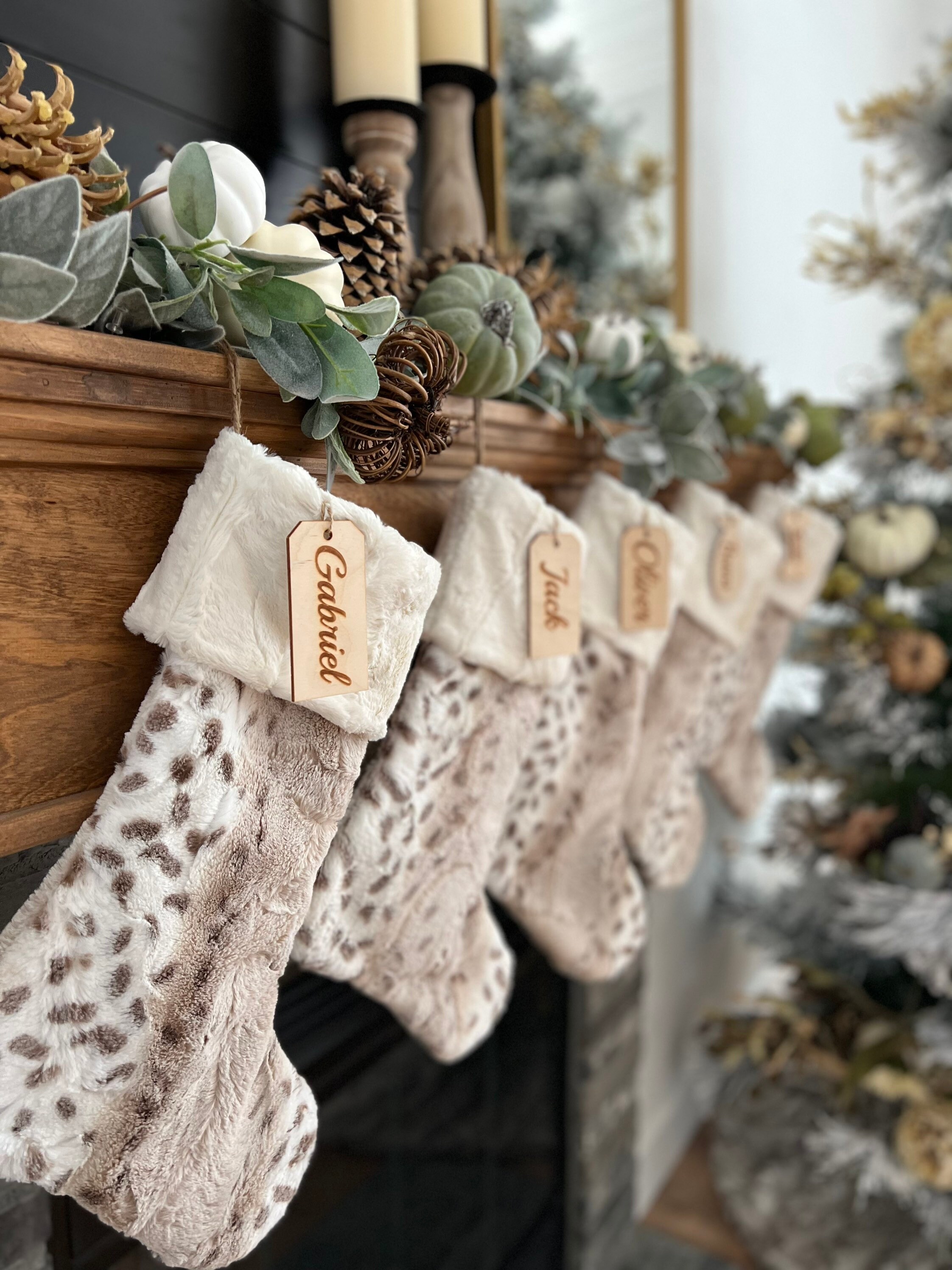 Personalized Stocking, #2 Arctic Lynx Christmas Stocking, Personalized ...
