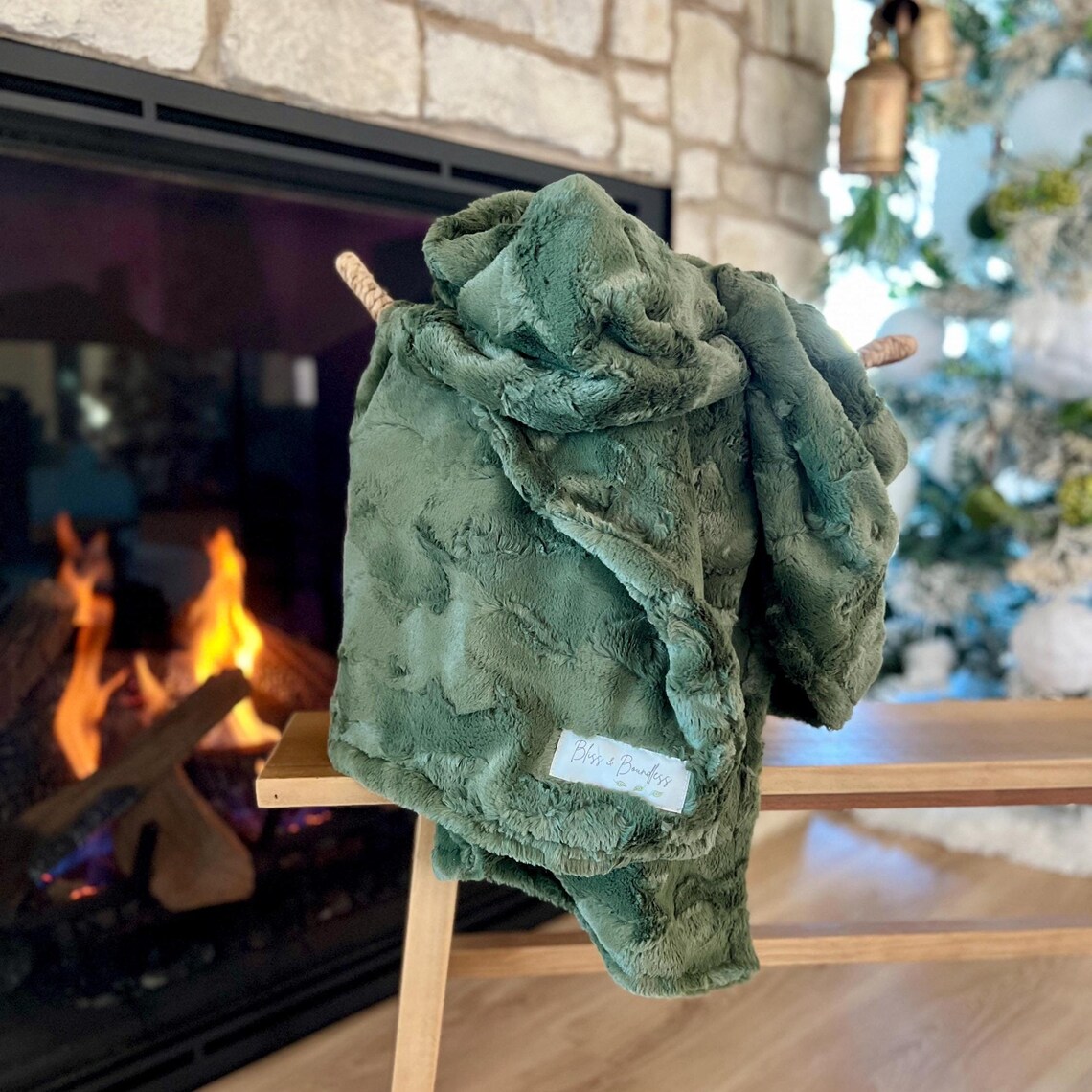Adult Minky Blanket, Gifts for Mom - Chive Moss Green Glacier, Adult ...