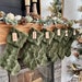 Personalized Stocking, Green Fur Christmas Stocking, Personalized Moss ...