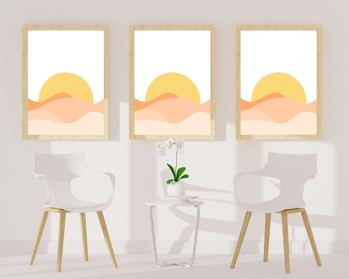 Sun Modern Art, Instant Download Art, Modern Art, Printable Wall Art ...