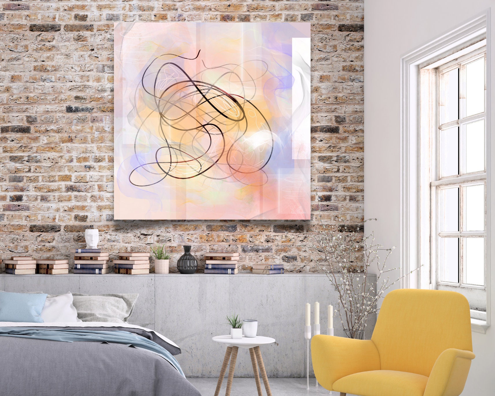 Arte abstracto de la pared / impresión abstracta arte de la | Etsy