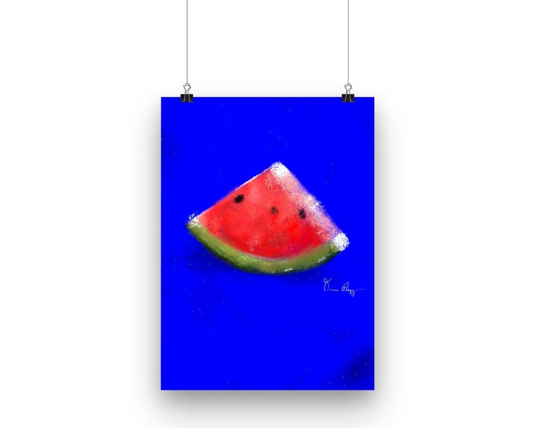 Watermelon PRINTABLE, Instant Download, Wall Art, Fruit Art, Digital ...