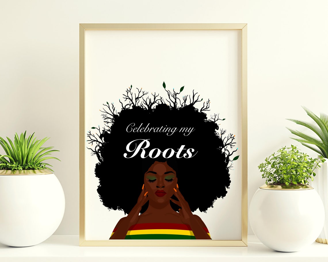 Celebrating My Roots Digital Download Png Black History Month | Etsy