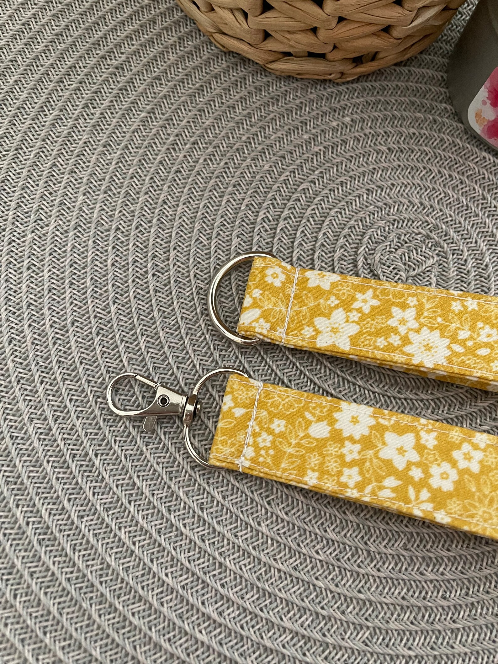 FLOWER Fabric Wristlet Wrist Lanyard Key Cord Key Chain - Etsy