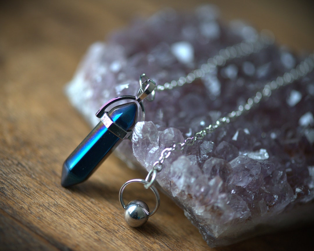 Dowsing Pendulum, Silver Pendulum, Divination Tool, Prism Pendulum - Etsy