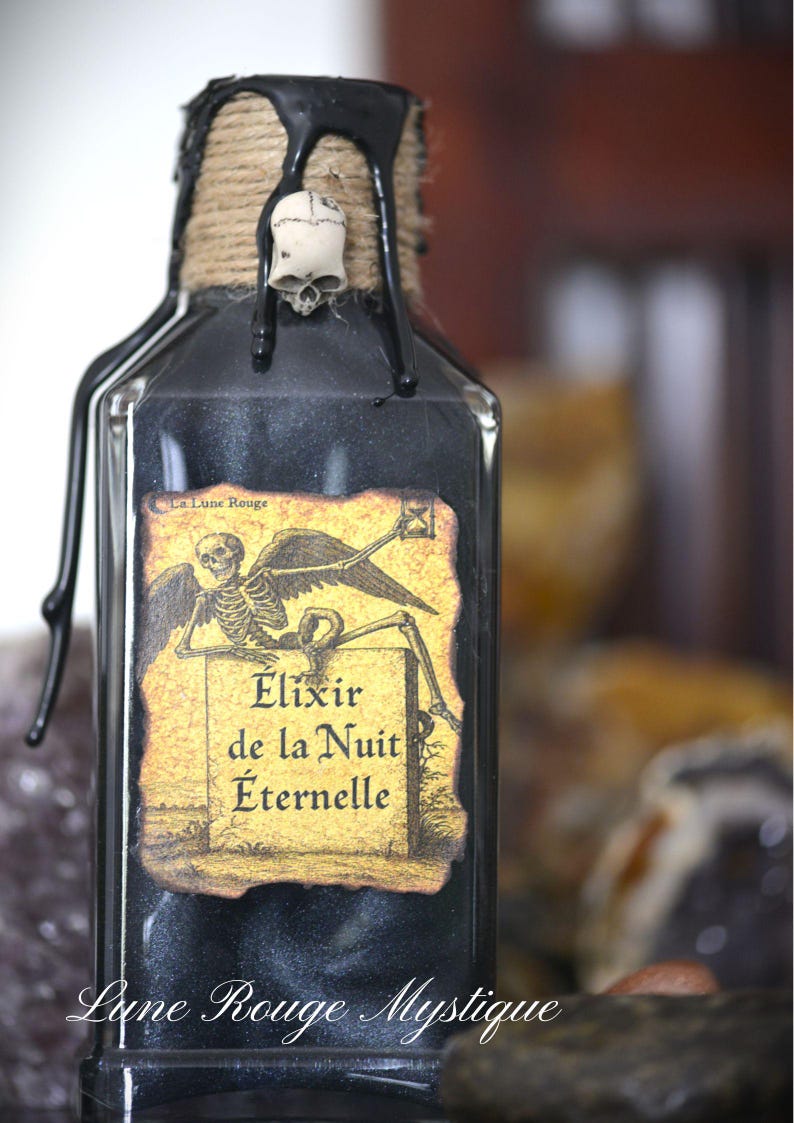 Magic Potion "elixir of Eternal Night" – Gothic Esoteric Decoration ...