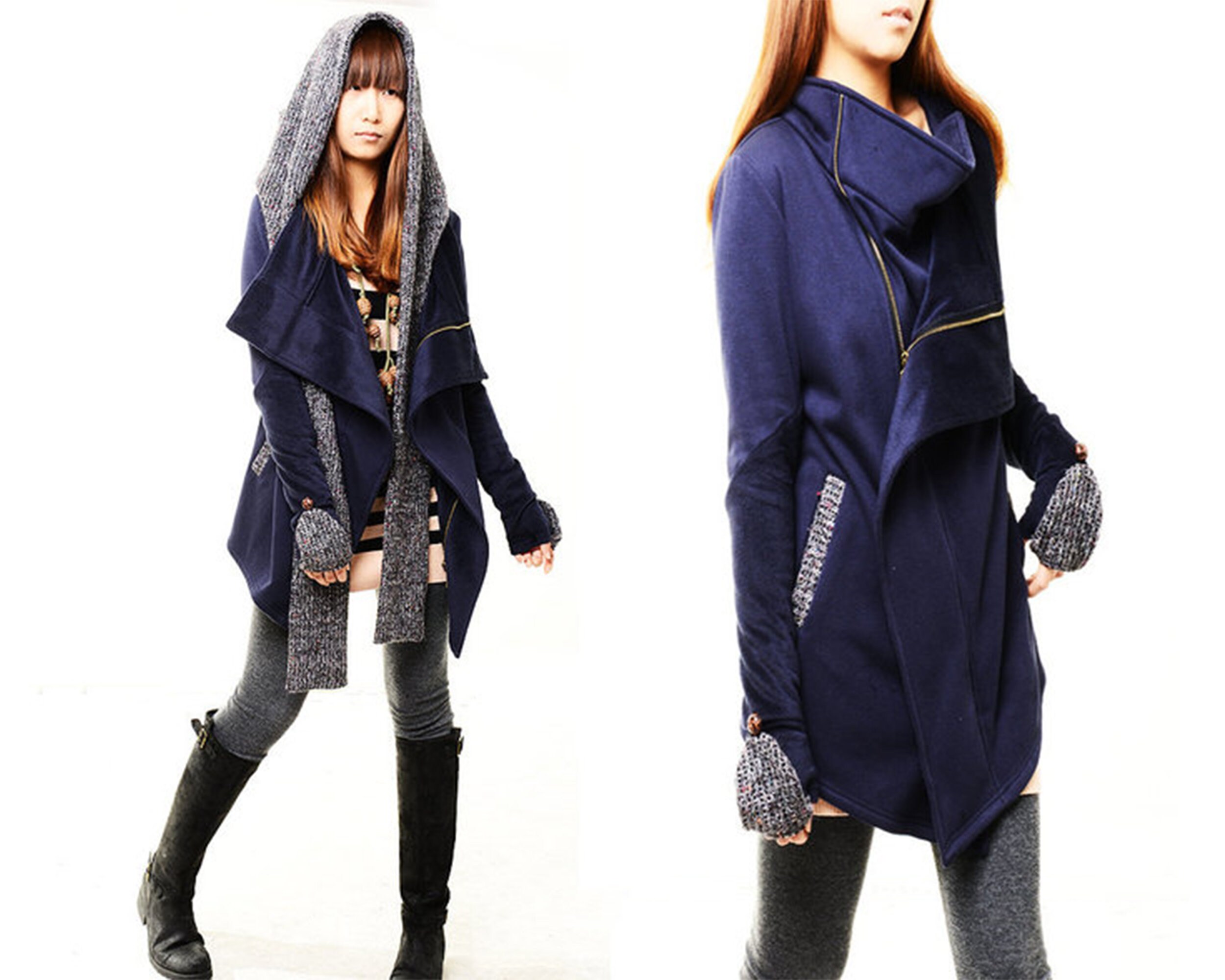 Women's Plus Size Jacket/asymmetrical Jacket/cotton Jacket/coat Women ...