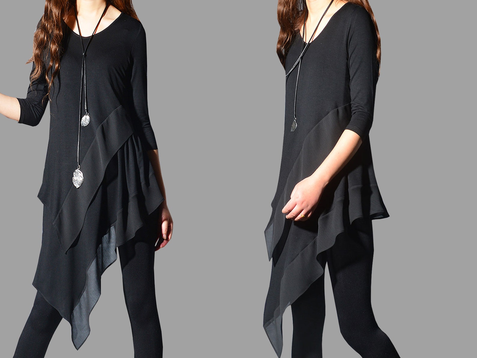 Chiffon and Modal Cotton Tunic Dress/ Cotton Tunic - Etsy