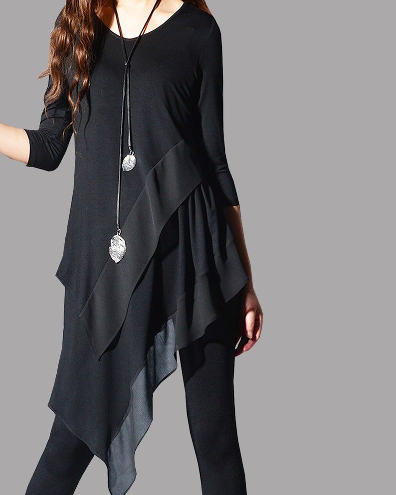 Chiffon and Modal Cotton Tunic Dress/ Cotton Tunic - Etsy