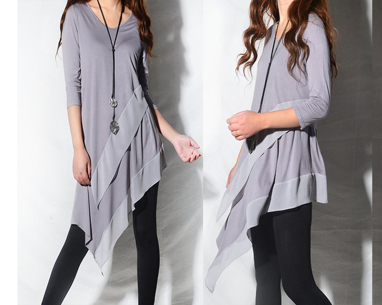 Chiffon and Modal Cotton Tunic Dress/ Cotton Tunic - Etsy