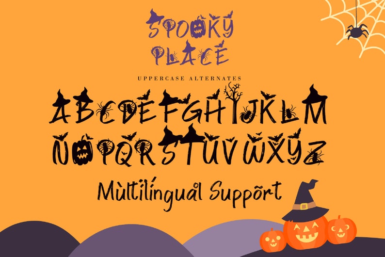 Spooky Place, Spooky Font, Halloween Font, Halloween, Quirky ...