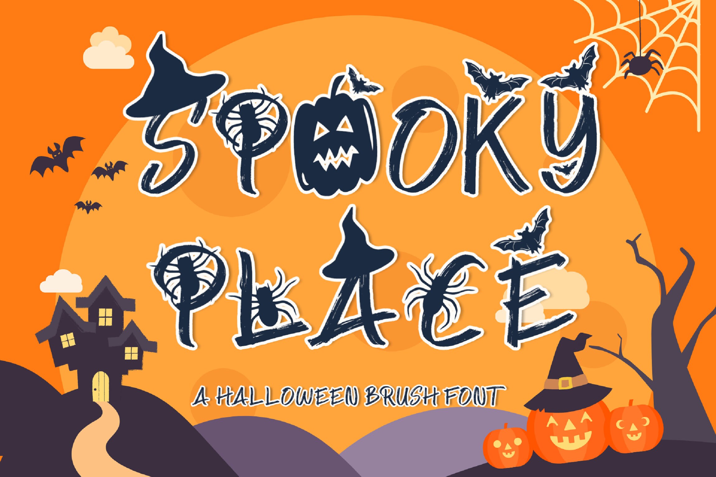 Spooky Place, Spooky Font, Halloween Font, Halloween, Quirky ...
