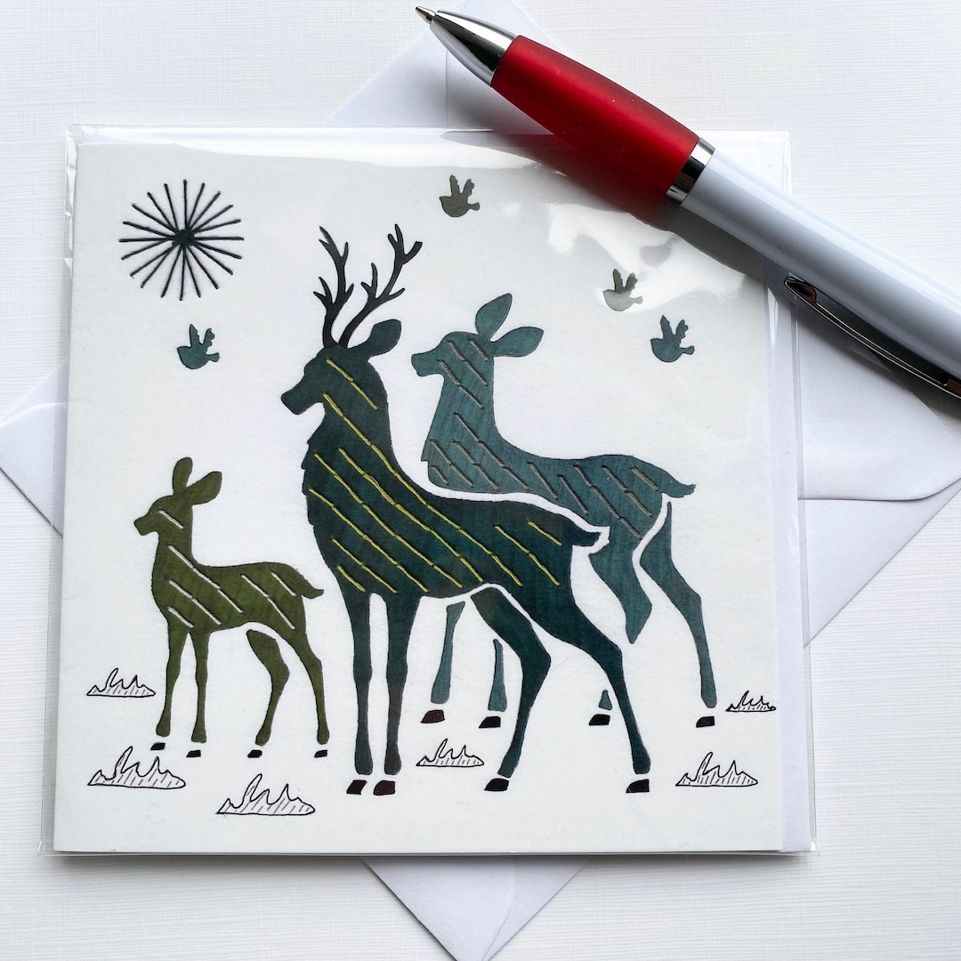 Deer Cards, Greeting Cards for Any Occasion, Christmas Card, Gift for ...