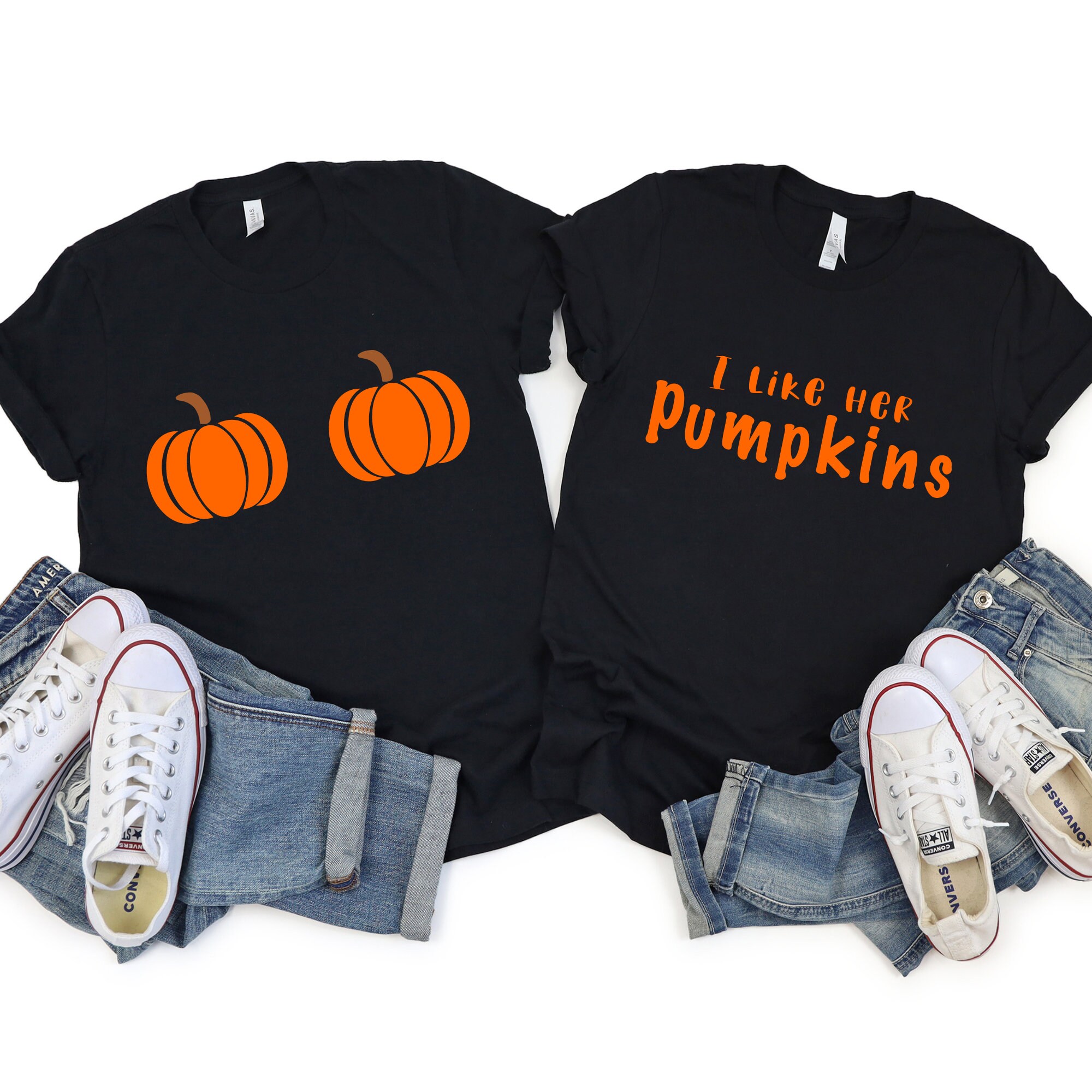 Couple Halloween T Shirt, Pumpkins Halloween Shirt for Couples, Family Halloween T Shirt ...
