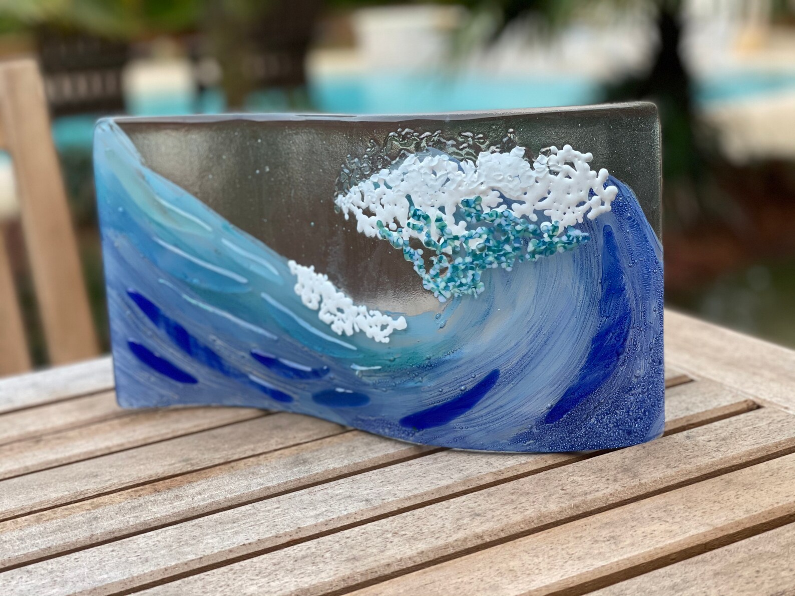 Custom Wave Fused Glass Panel - Etsy