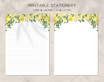 Writing Paper 8.5x11 Memo Sheet A4 Lined Unlined Note Boho Feathers ...