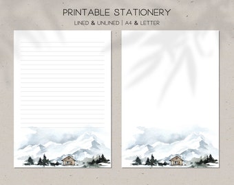Winter Printable Stationery - Etsy