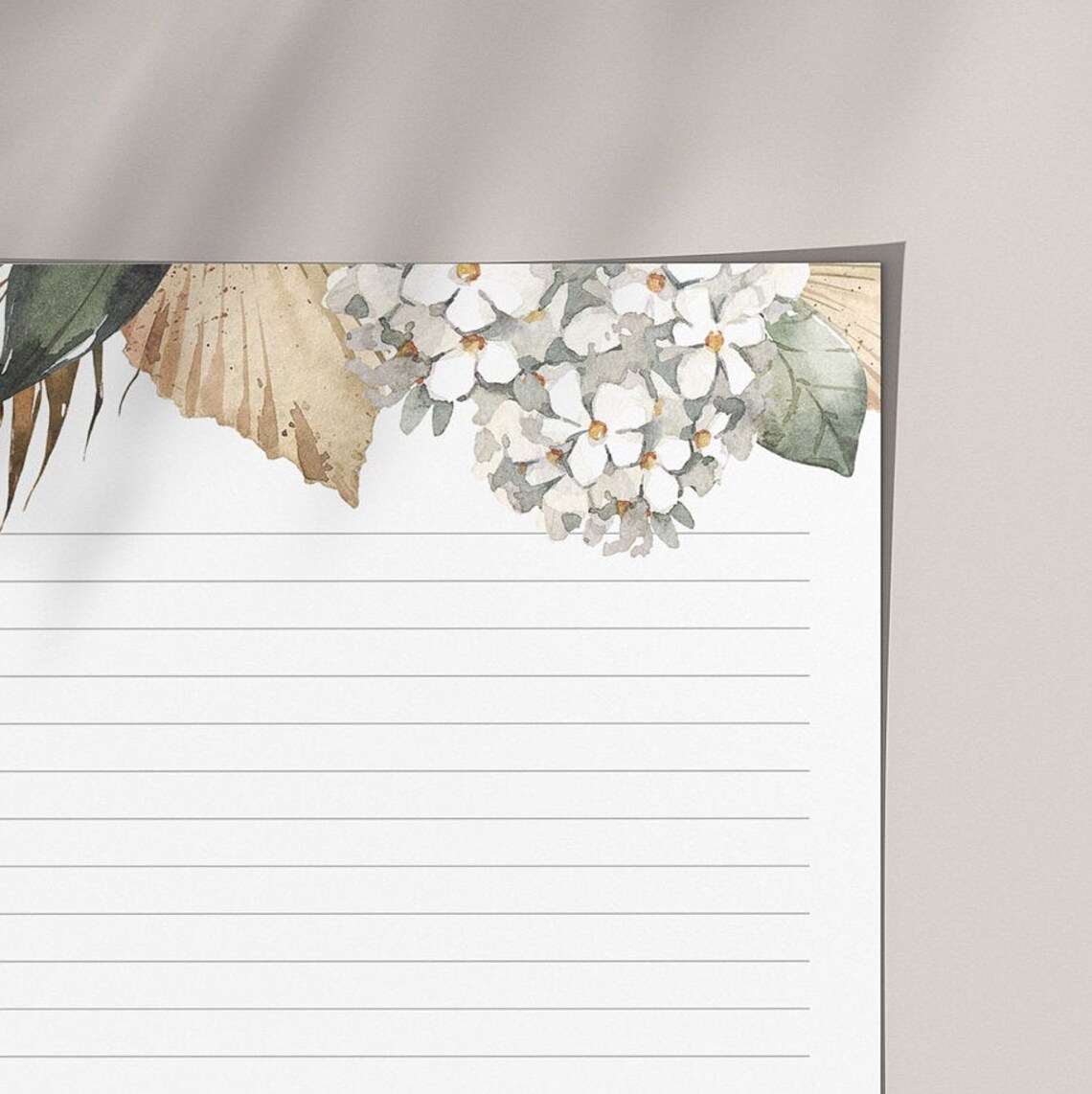 Printable Botanical Floral Border Letter Writing Paper - Etsy