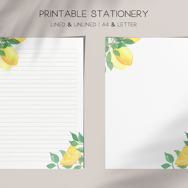 Lined Stationery - Etsy