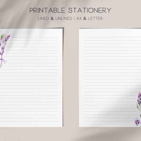 Lined Stationery - Etsy