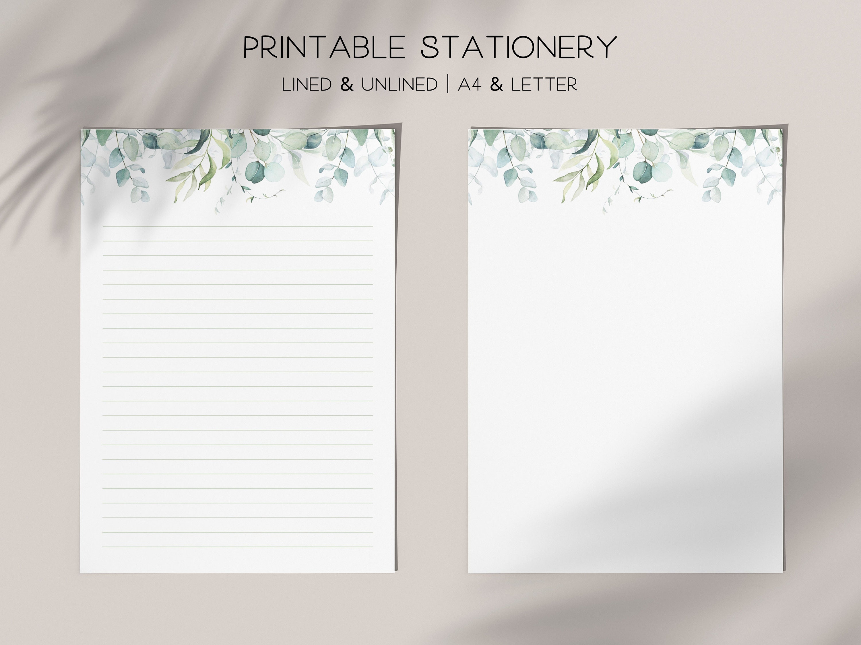 Visual Arts Drawing & Drafting Penpal Eucalyptus Letter Writing Paper ...