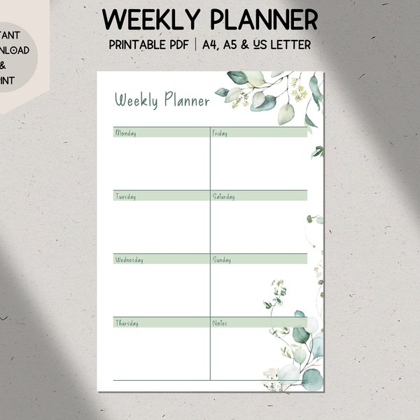 Botanical Planner - Etsy