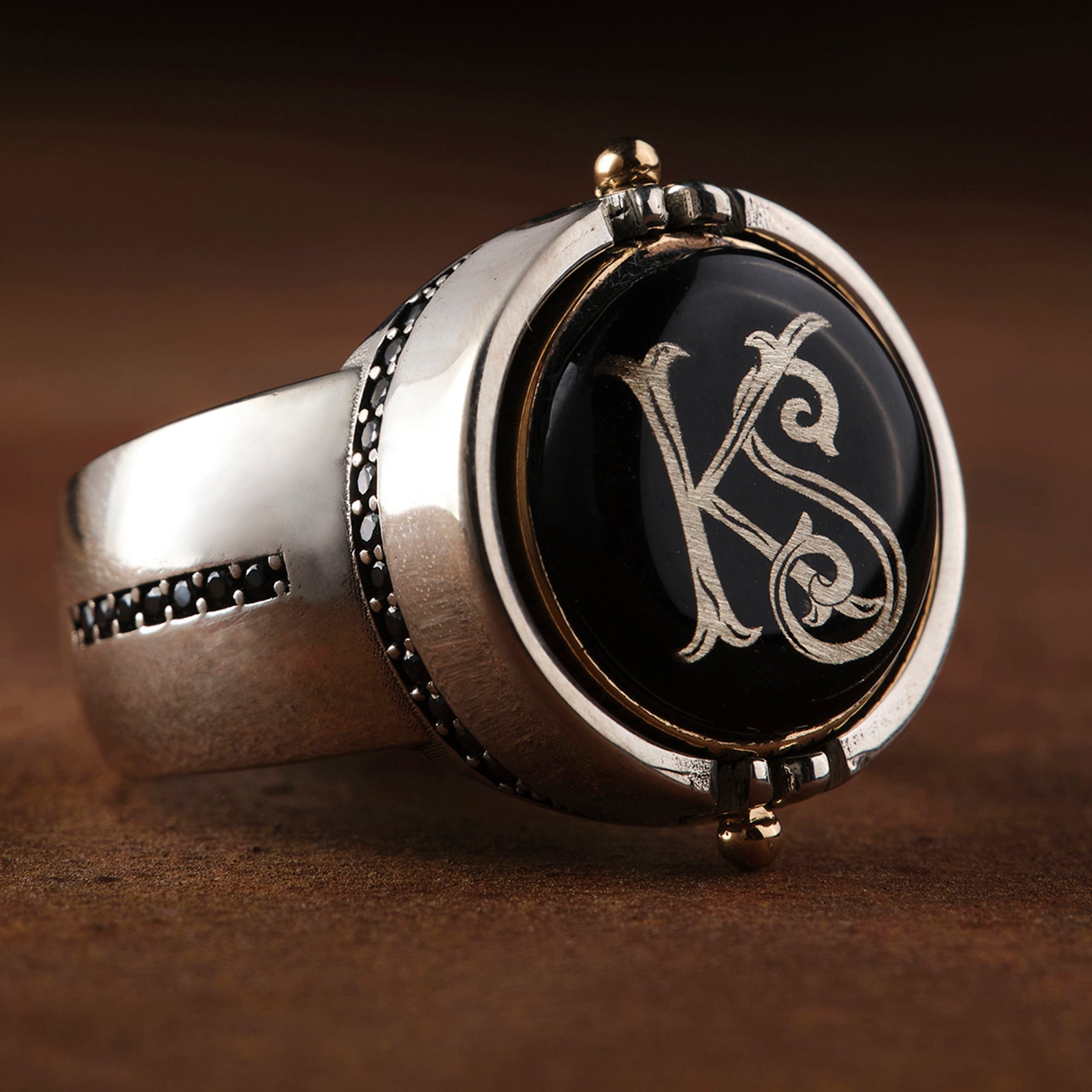 Silver Mens Handmade Ring Islamic Jewelry Turkish Silver Man - Etsy