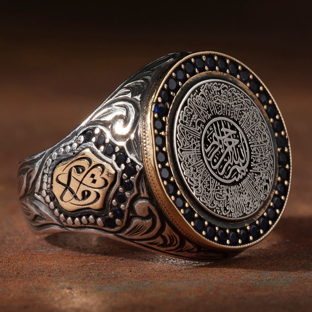 Silver Mens Handmade Ring, Islamic Jewelry, Turkish Silver Man Ring ...