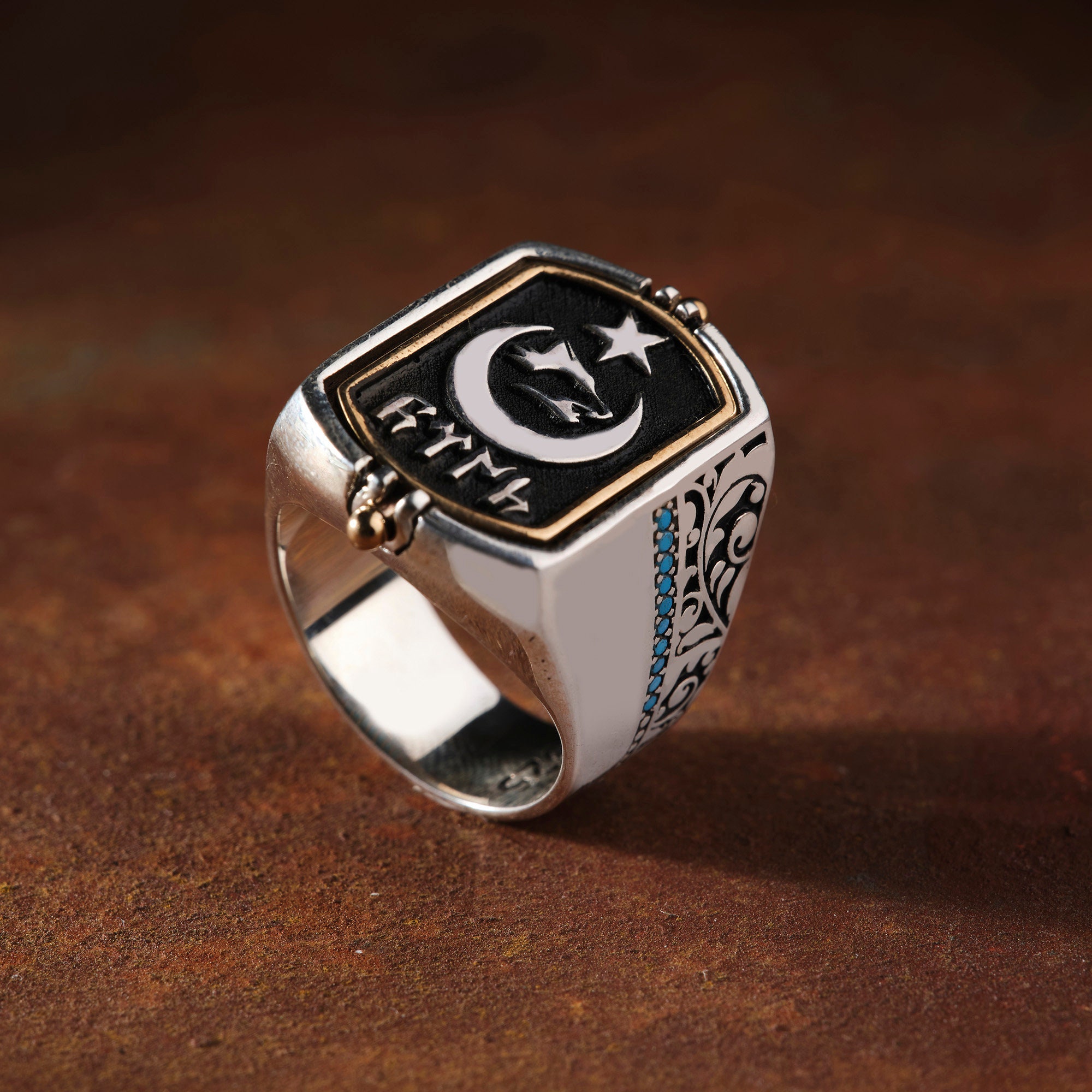 Mens Handmade Ring Turkish Handmade Silver Men Ring Ottoman | Etsy