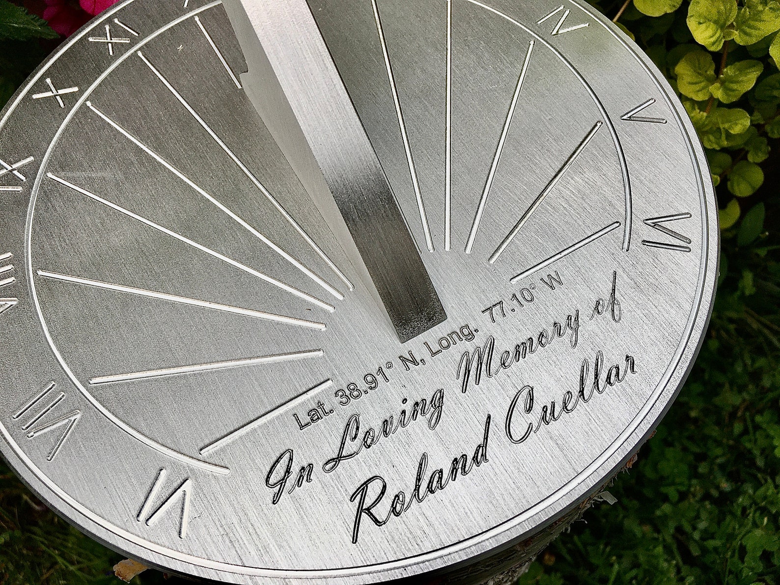 Custom Memorial Engraved Sundial Personalized Message for - Etsy