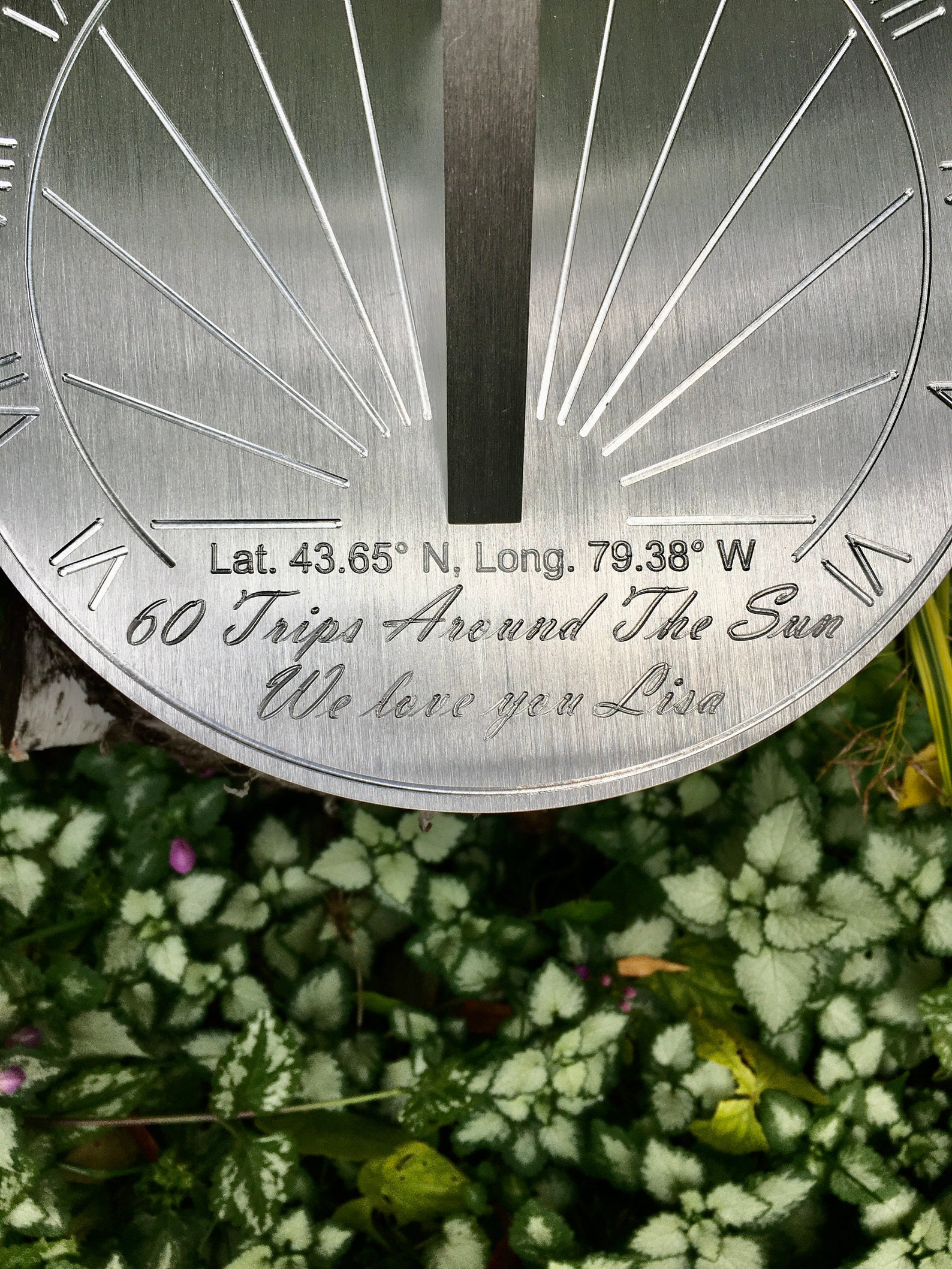 Custom 60th Birthday Engraved Sundial Gift For: Husband Wife - Etsy