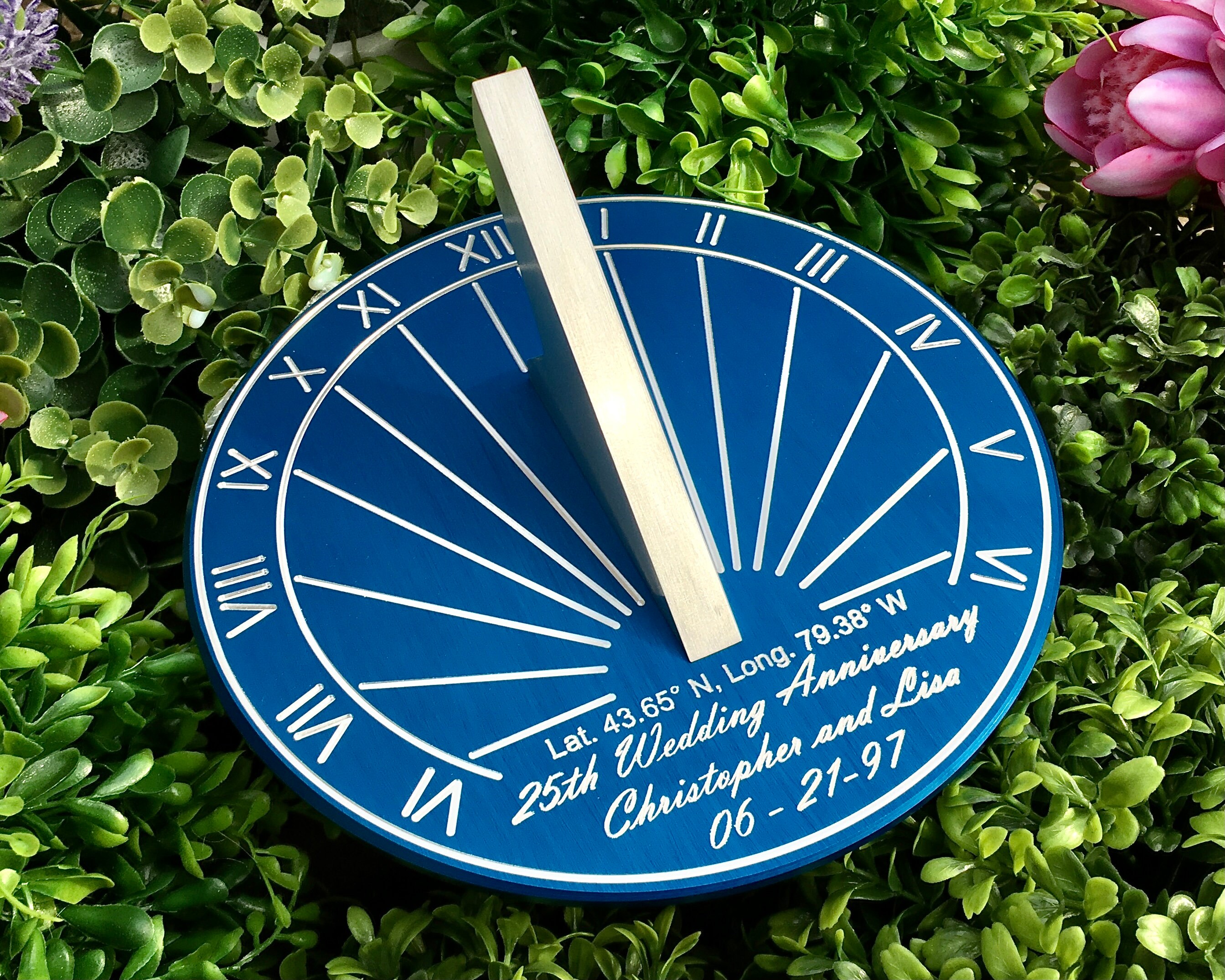 Custom Engraved Color Unique Sundial 40th and 60th Birthday - Etsy