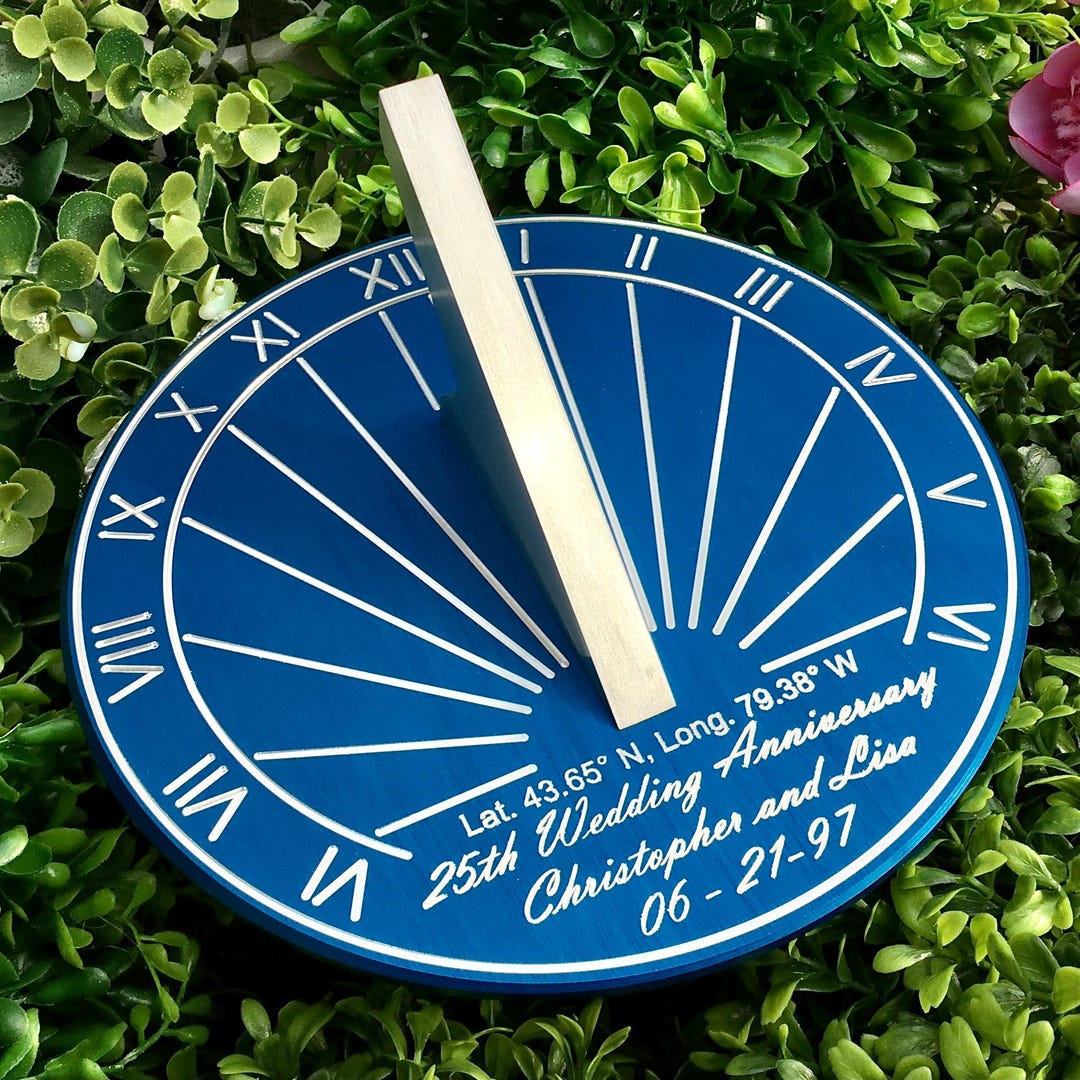 Custom Engraved Color Unique Sundial - Precision Designed for Your ...
